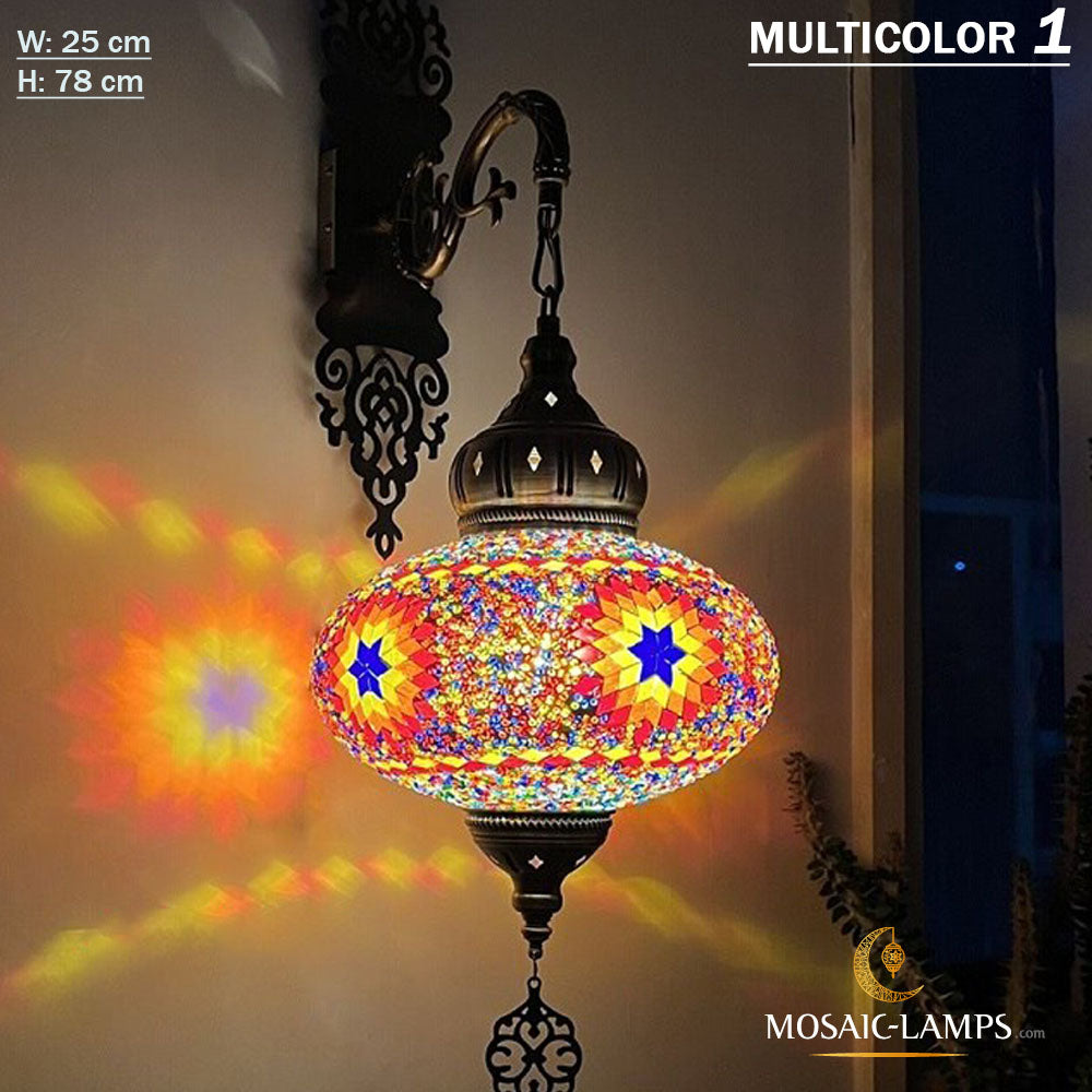 Laser Metal XLarge Globe Turkish Wall Lights, Handmade Authentic X Lar