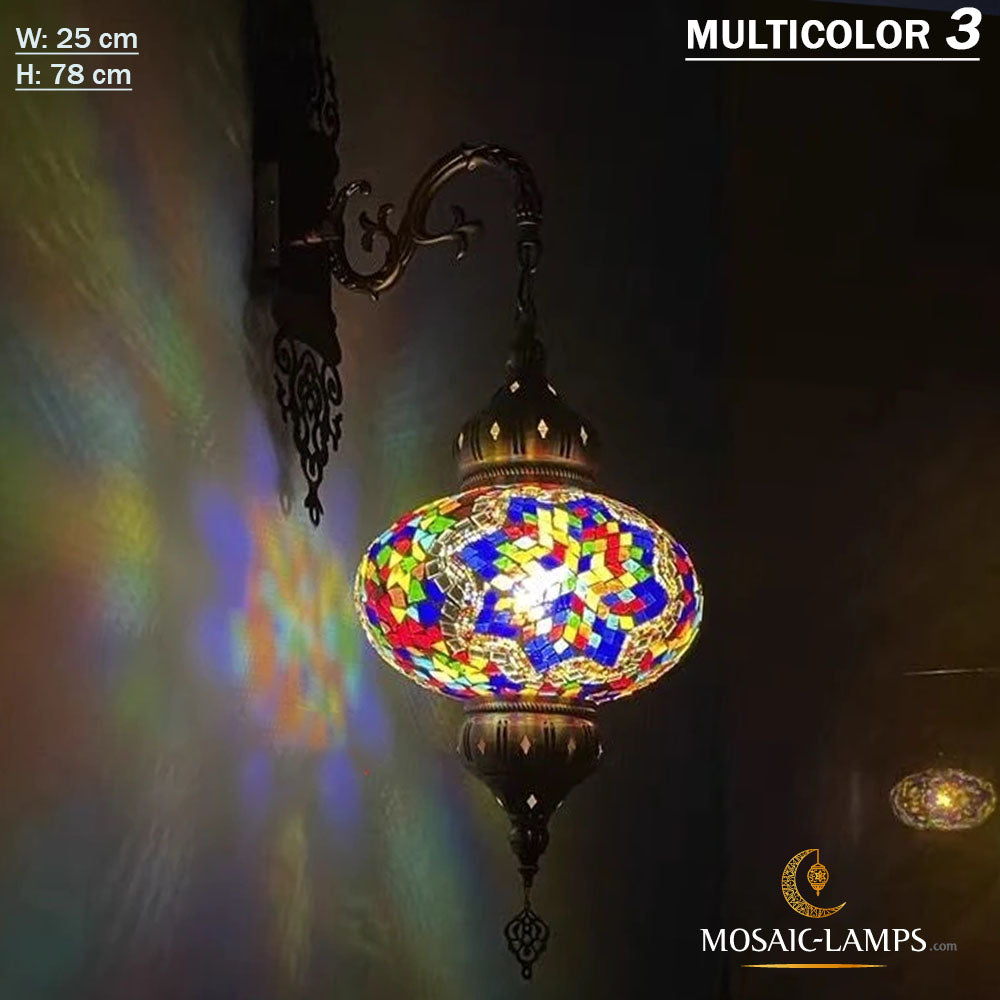 Laser Metal XLarge Globe Turkish Wall Lights, Handmade Authentic X Lar