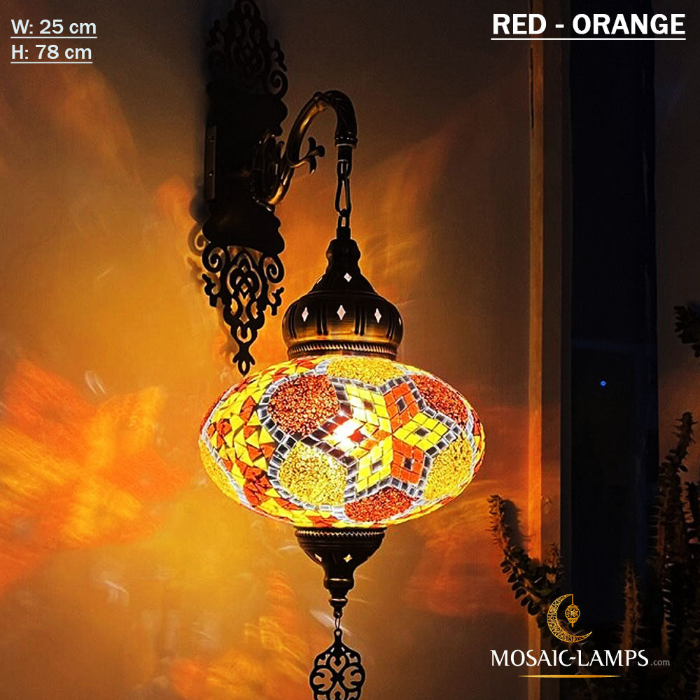 Laser Metal XLarge Globe Turkish Wall Lights, Handmade Authentic X Lar